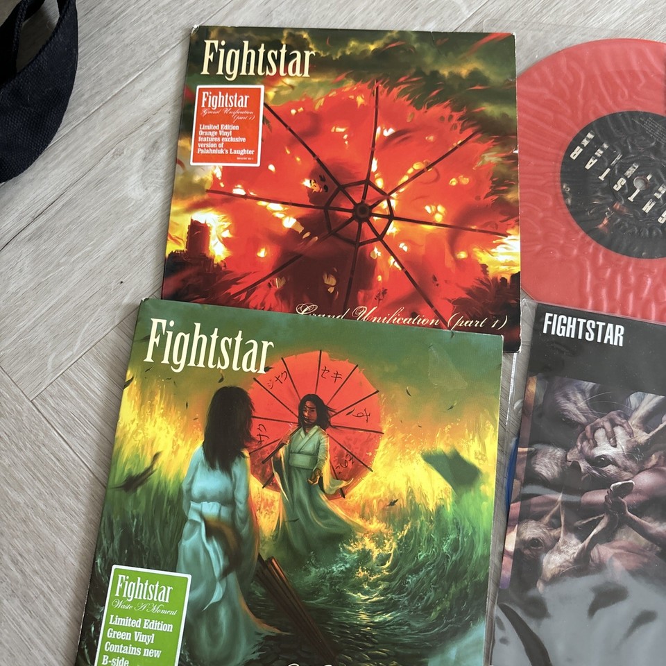 Fightstar Vinyl Collection X6 7’ Records Busted Rare | eBay