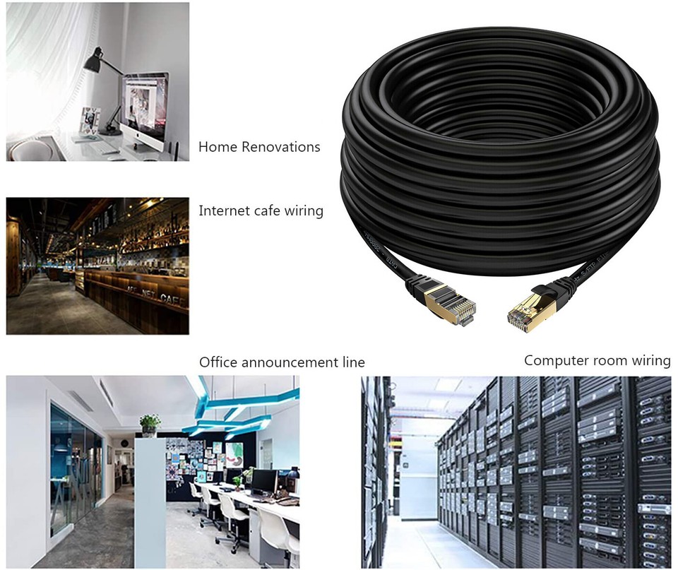 Cat 8 Ethernet Cable 10ft High Speed LAN Cable for Gaming, PS5/4/3 ...
