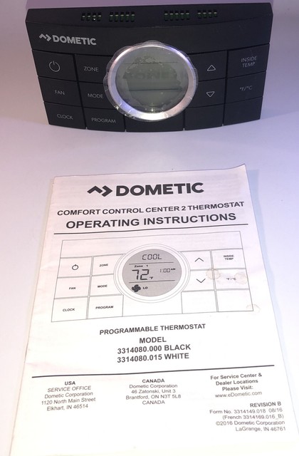 Dometic Comfort Control Center 2 Thermostat Ccc2 Black for sale online ...