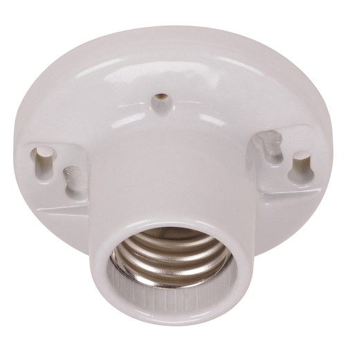 Satco 90-483 White Keyless Porcelain Mogul E39 Base LAMP HOLDER ...