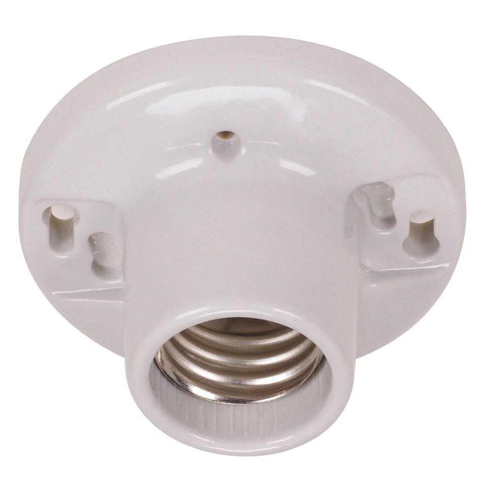 Satco 90-483 White Keyless Porcelain Mogul E39 Base LAMP HOLDER ...