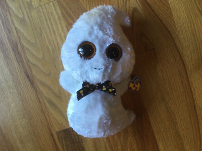 Phantom White Ghost Halloween Beanie Buddy Medium Boo Boos Ty Big Eyes ...