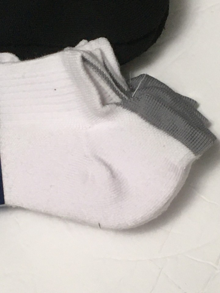 Perry Ellis Sport Mens 6 Pack No Show Liner Tab Socks - White Black | eBay