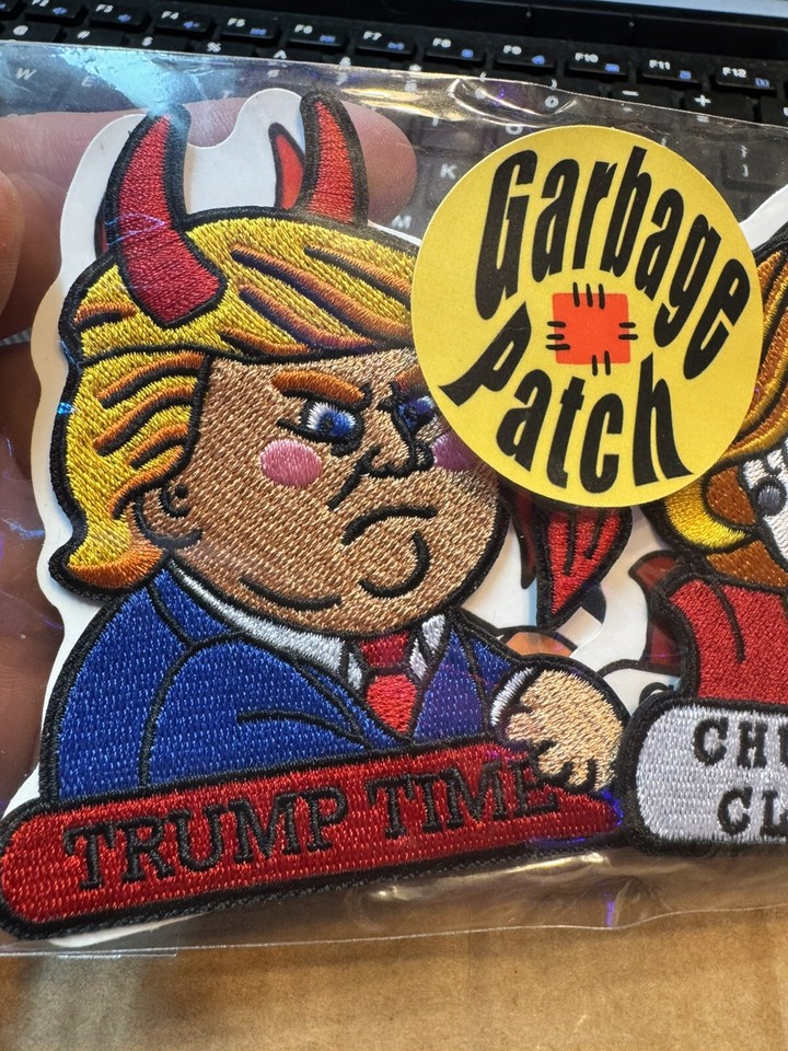 Garbage Pail Kids Trump Time Donald Trump Embroidered Patch HILLARY ...