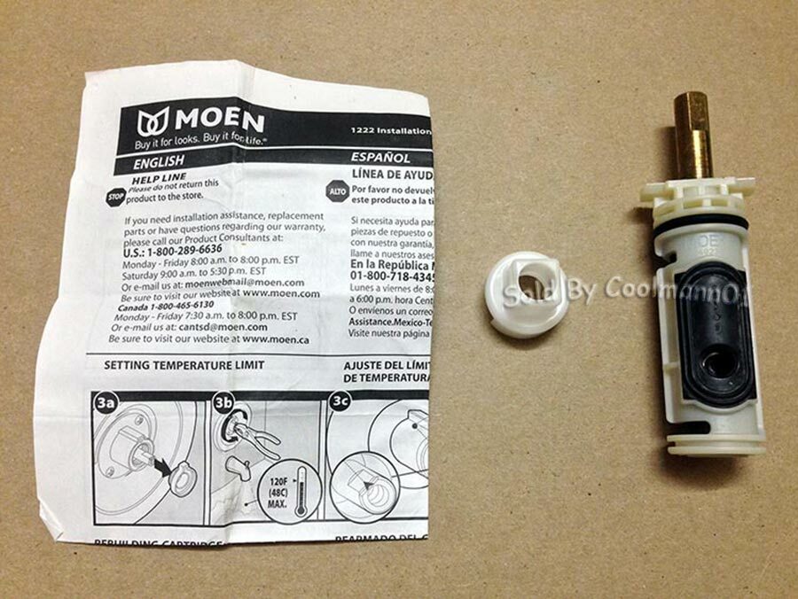 *GENUINE RETAIL MOEN 1222 POSI-TEMP Shower/Tub Handle 1222B Cartridge ...