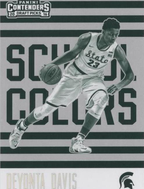 2016-17 Panini Contenders Draft Picks - School Colors Deyonta Davis #11 ...