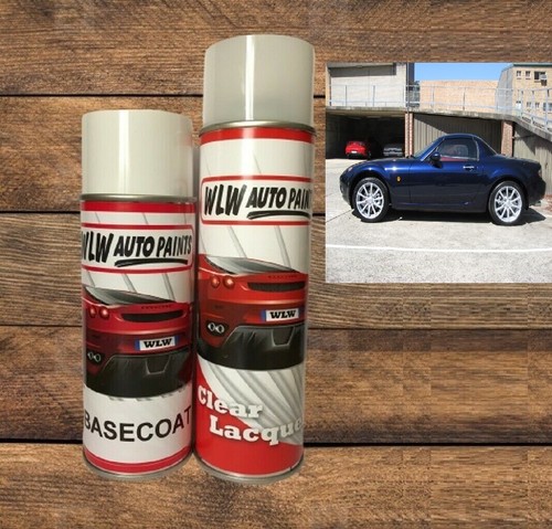 FOR MAZDA STORMY BLUE 35J 2K SOLVENT BASECOAT CAR MIXED AEROSOL SPRAY ...
