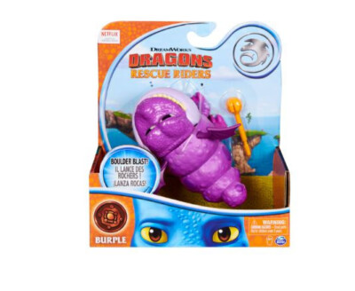 DRAGONS Rescue Riders - BURPLE Dragon Action Figure with Projectile ...