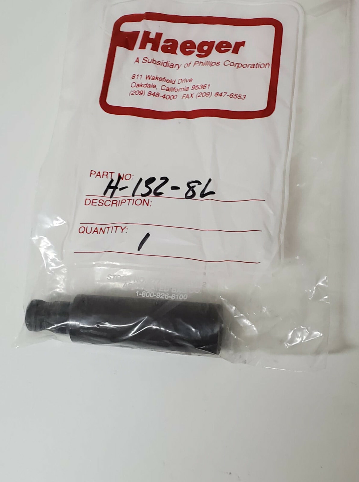 Haeger Hardware Insertion Press Tooling H-132-8L Upper Tool M4 #8 ...