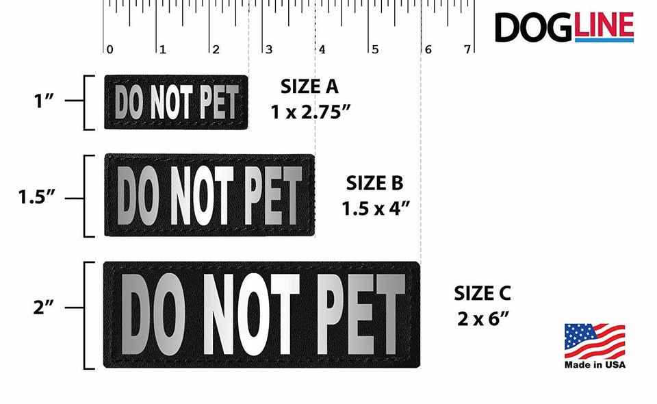 Do Not Pet Patch Reflective Extra Label Tag for Dog Harness Do Not Pet ...