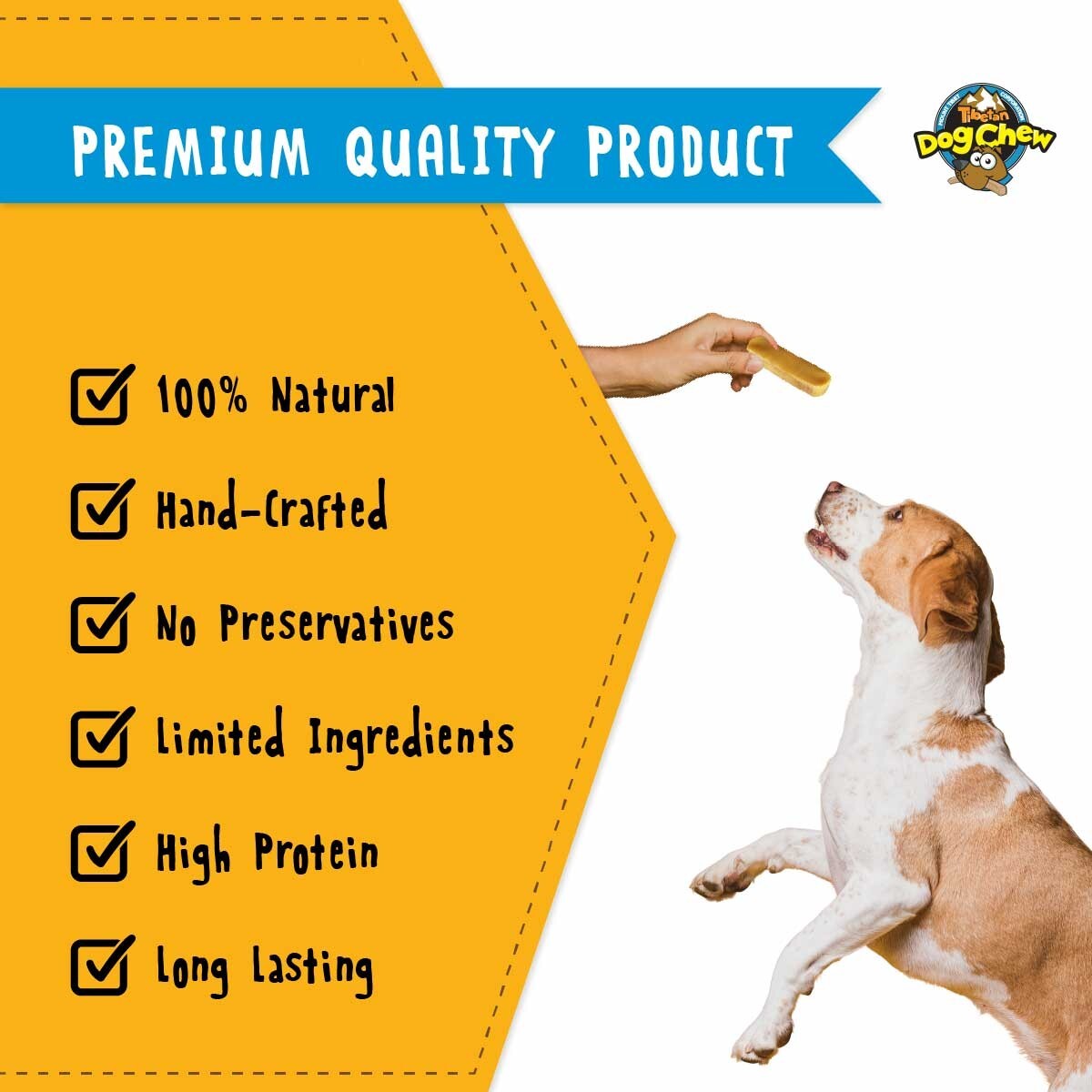 Treats for your Furry Friend, 3.5-ounce Hand-crafted Yak Cheese Dog ...