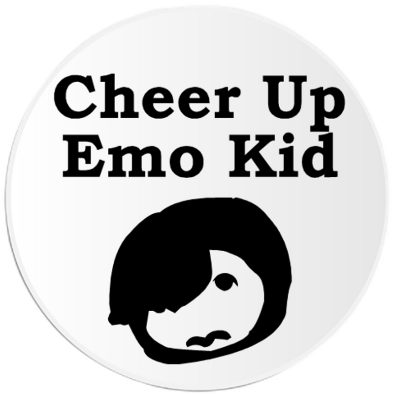 Cheer Up Emo Kid - 10 Pack Circle Stickers 3 Inch | eBay