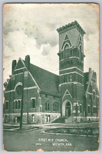 Wichita, Kansas KS - First M. E. Church - Vintage Postcards - Unposted ...