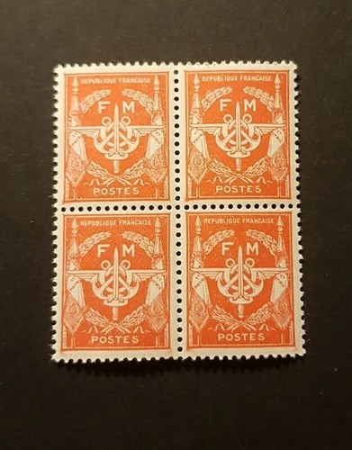 France Stamp Military Franchise FM Block of 4 No.12 New ** Luxury MNH ...