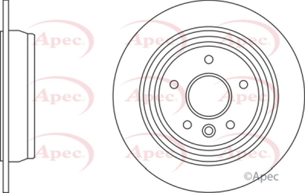 Rear 1x Brake Disc Fits Land Rover Freelander 2 2006-2014 2.2 D TD4 3.2 ...