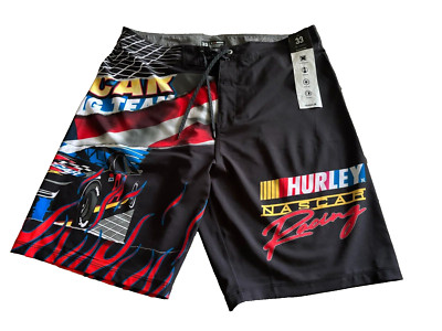 Hurley Nascar Boardshorts Swim Men's Phantom Eco Racing Size 33 USA ...