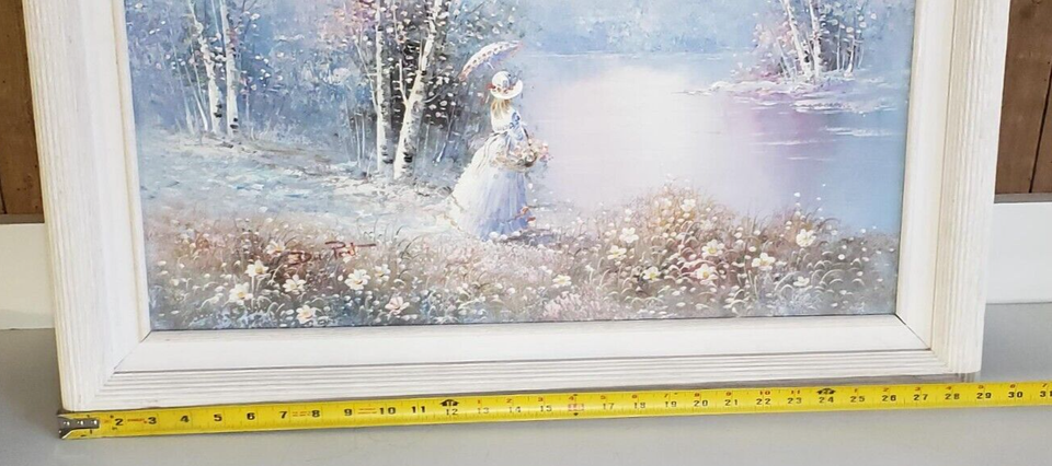 Alfred Du Pont Original Oil Canvas (1904 -1982) Signed Lady water ...