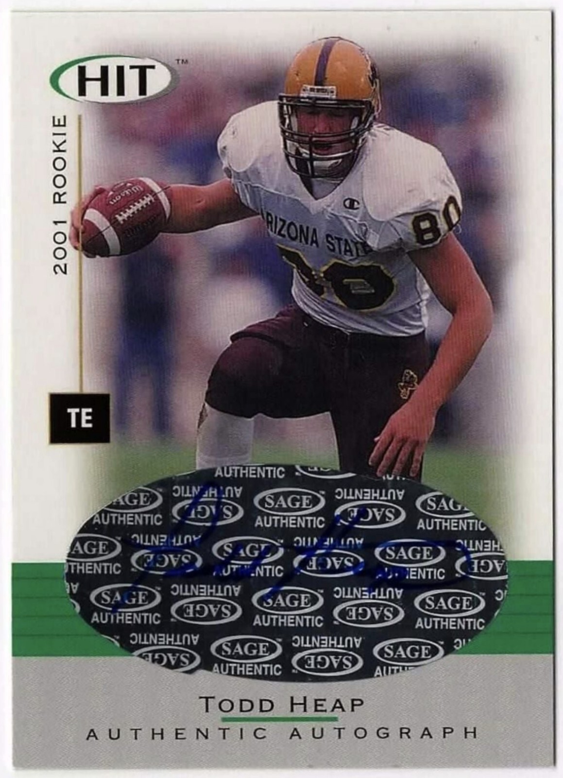 2001 Sage Hit Todd Heap Rookie Autograph Card | eBay
