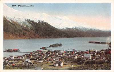 Douglas Alaska Birdseye View Of Town And Mt Antique Postcard K18394 | eBay