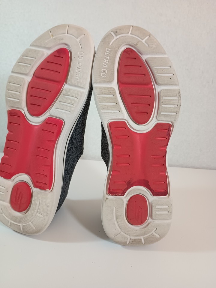 Men's Skechers, Size 8 GO WALK Arch Fit - Linear Axis 216256-BKRD Black ...