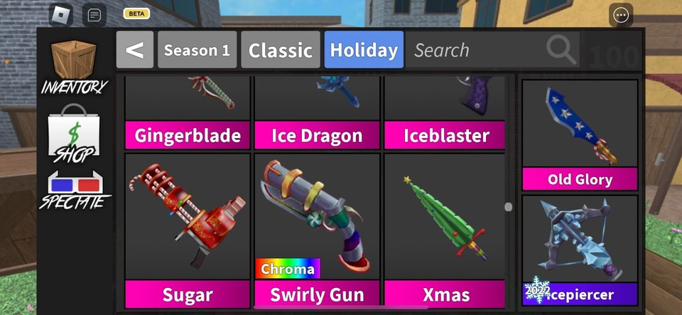 MM2- CHROMA SWIRLY GUN - ROBLOX- MURDER MYSTERY 2 | eBay