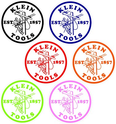 PINK Klein Tools Decal Sticker Electrician Journeyman/ LINEMAN 6" Round ...