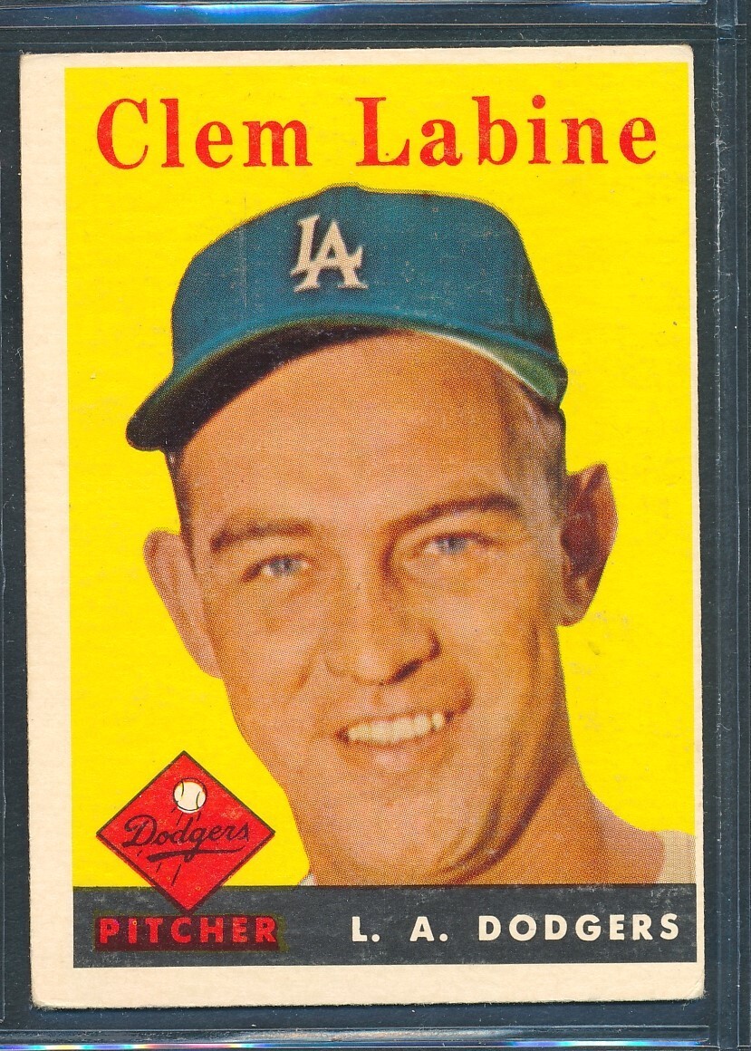 1958 Topps #305: CLEM LABINE Los Angeles Dodgers ~ VG+ (wrinkle) | eBay