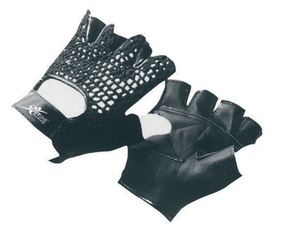 Mesh Gloves With Leather Palm For Weight Exercises Bodyline | eBay