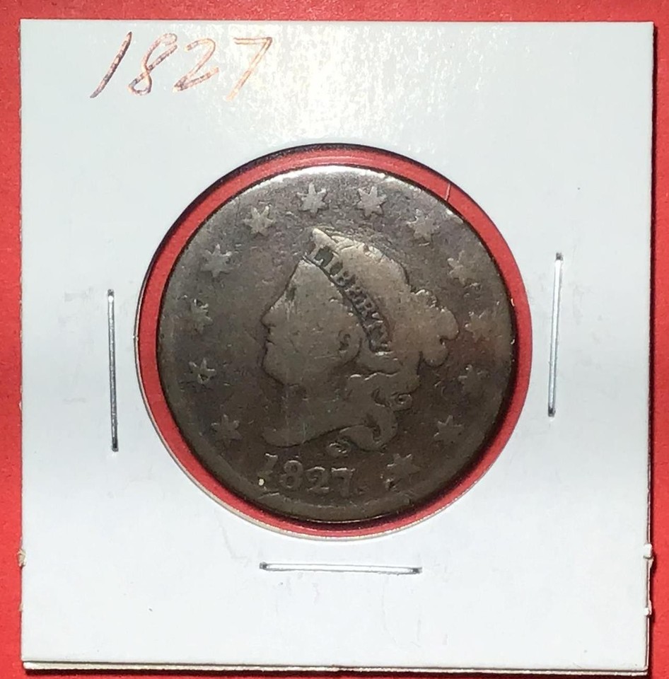 1827 US Coronet Variety "LARGE CENT" Good! Old US Coin! | eBay