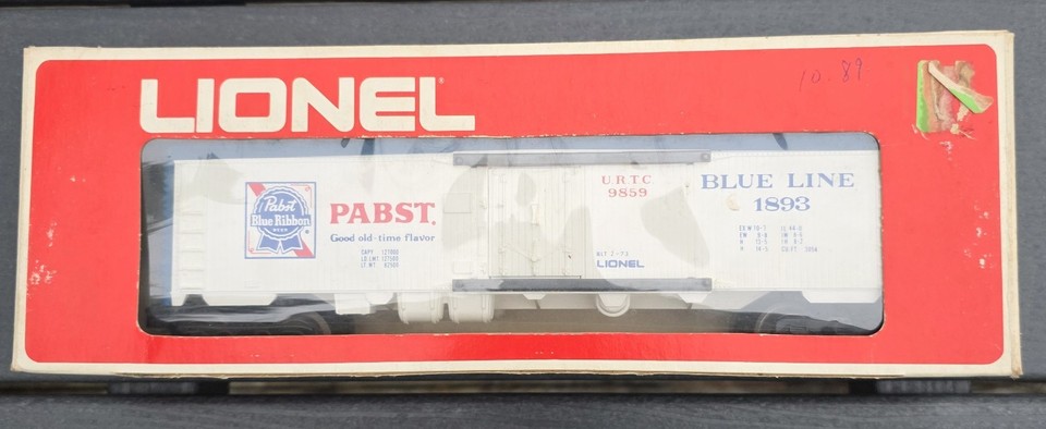 Lionel Pabst Billboard Reefer Beer Car 6-9859 O Gauge White Blue ...