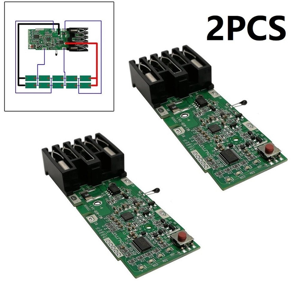 Circuit Board Parts Shell 2PCS Assemble For 18V Li-ion Battery | eBay ...