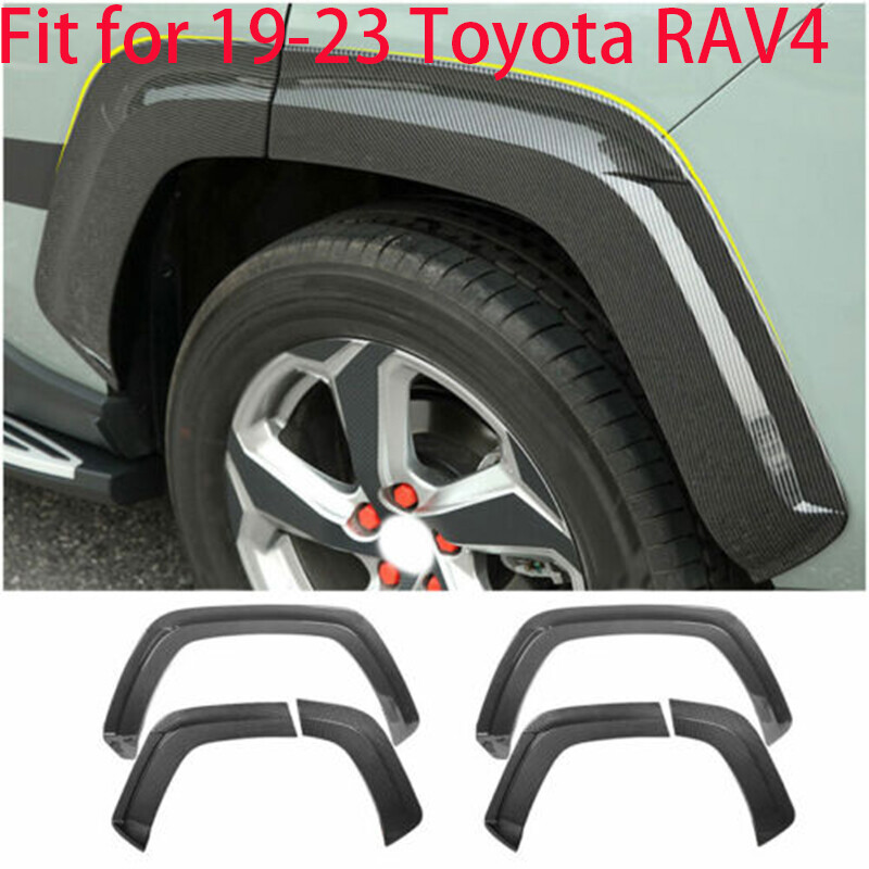 Fit for 2019-23 Toyota RAV4 Carbon Fiber Wheel Eyebrow Arches Fender ...