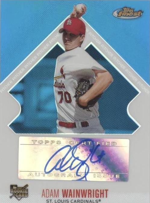 2006 Topps Finest - Rookie Autograph Adam Wainwright #142 Blue ...