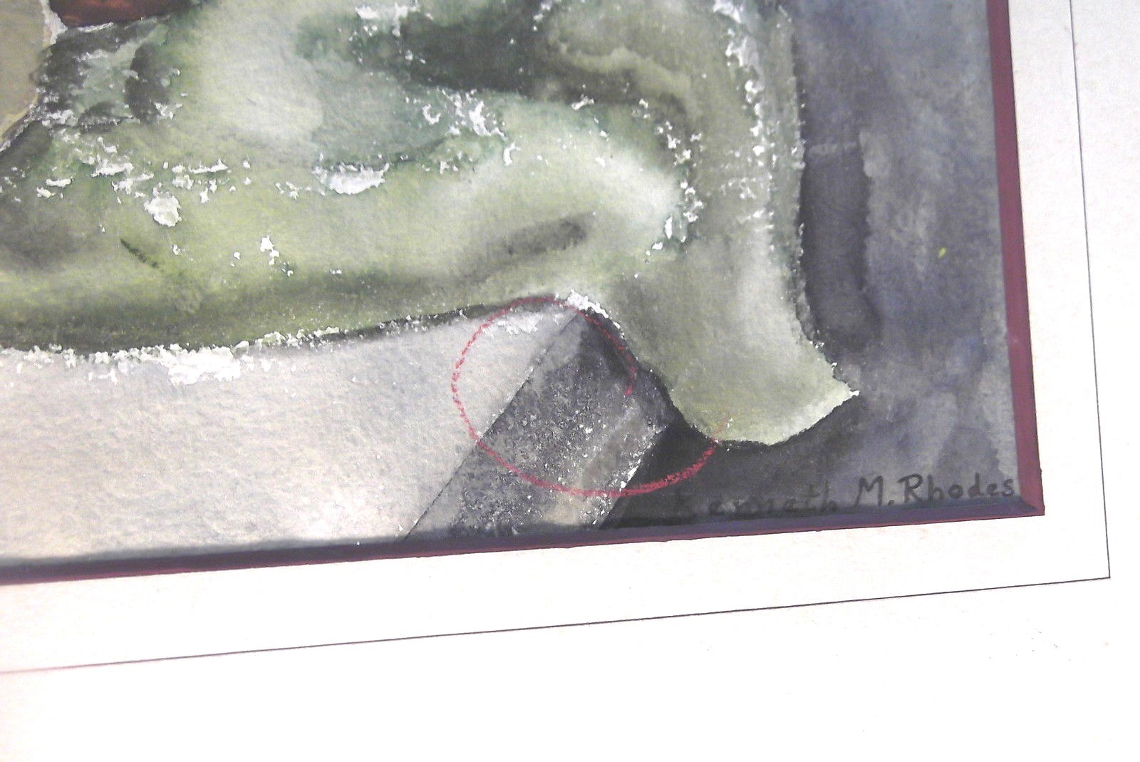 KENNETH M RHODES signed PAINTING MERLOT WINE TEA POT APPLE LEMON 22 ...