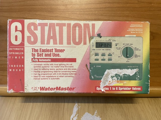 Orbit WaterMaster 6 Station Indoor Automatic Sprinkler Timer Model ...