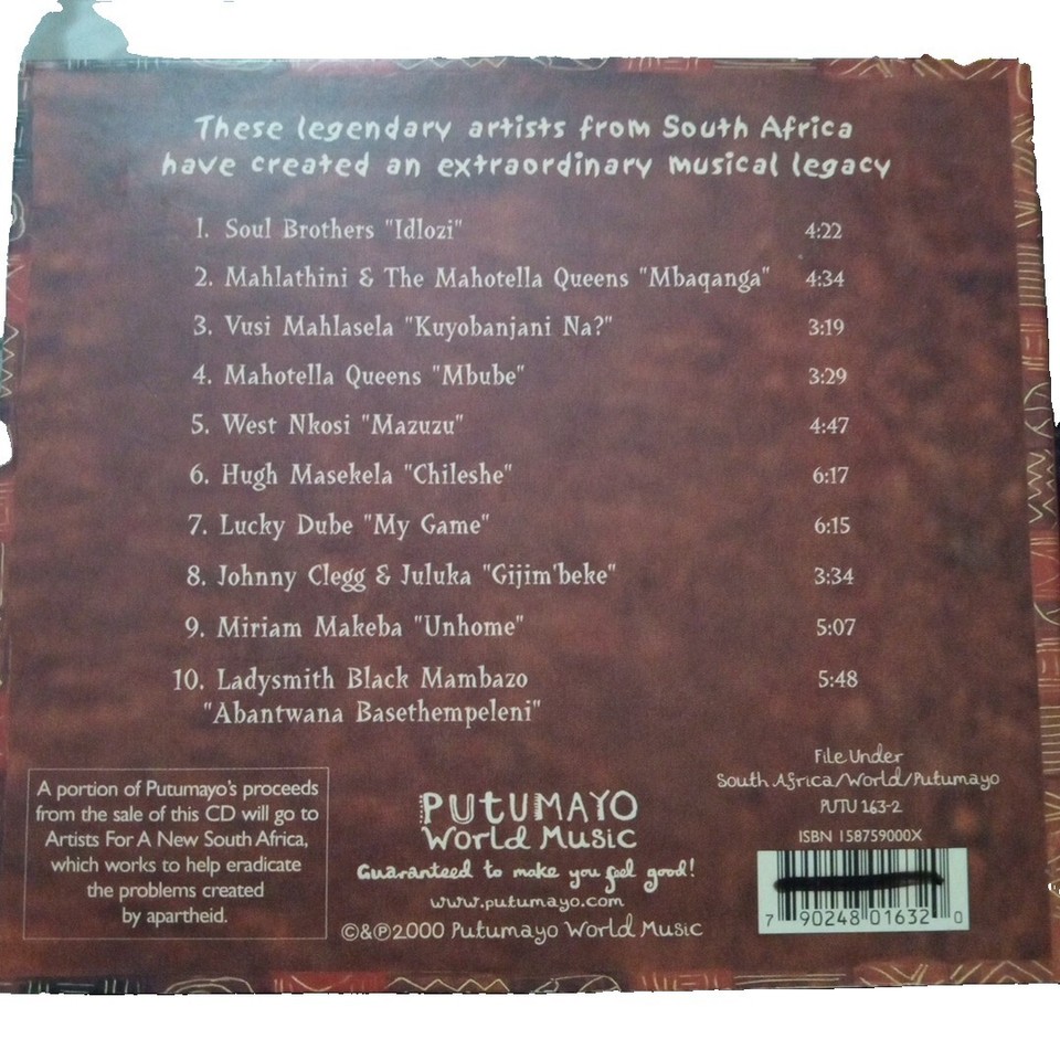 Putumayo Presents: South African Legends by Various Artists (CD, Apr ...