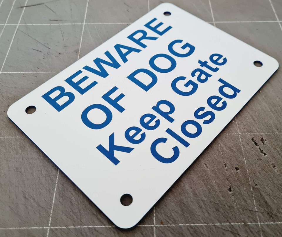 Beware of Dog Keep Gate Closed Sign Plaque Close Shut Outdoor Rated ...