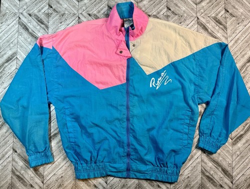 Vintage Puma Windbreaker Jacket Womens Small Pink White Outdoor Full ...