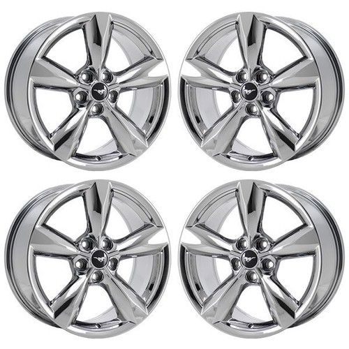 18" FORD MUSTANG PVD BRIGHT CHROME WHEELS-C RIMS FACTORY OEM 10029 ...