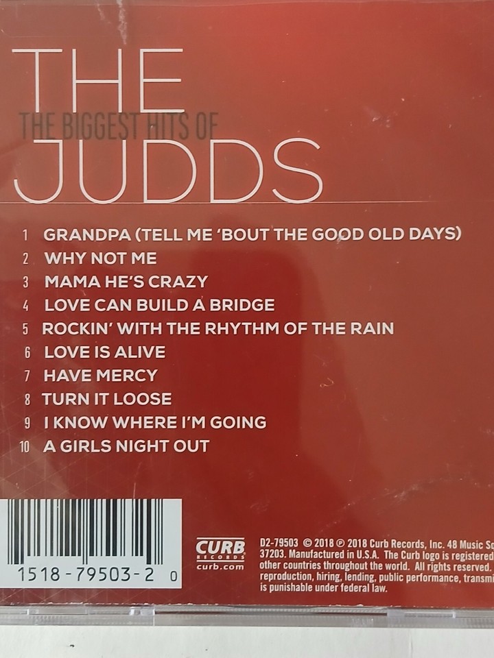 2 CDs of (The Judds Biggest Hits) Top Ten Collection / Counyry CD 0930 ...