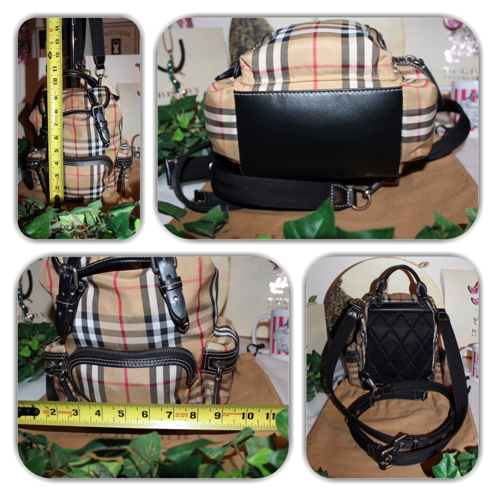 POSH-BURBERRY SIGNATURE NOVA CHECK MINI RUCKSACK BACKPACK! | eBay