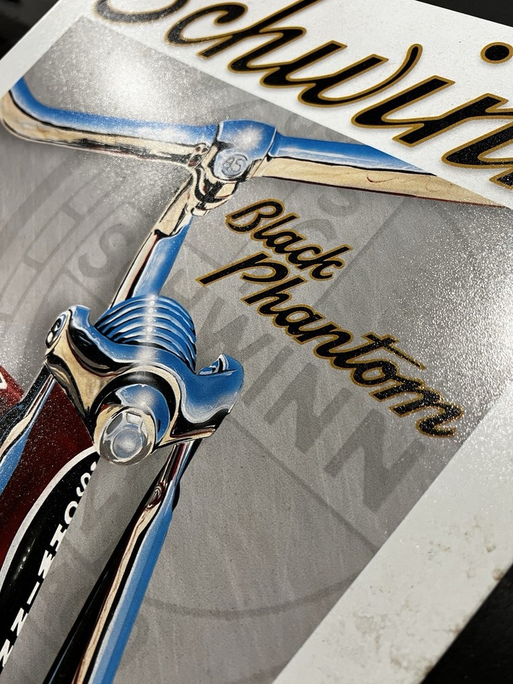 Rare Vintage Schwinn Phantom REAL Franchised Dealer Tin Sign Bike ...