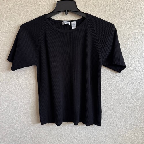 Vintage David Loren Silk Blend Ribbed Blouse Shirt Stretch Capsule ...