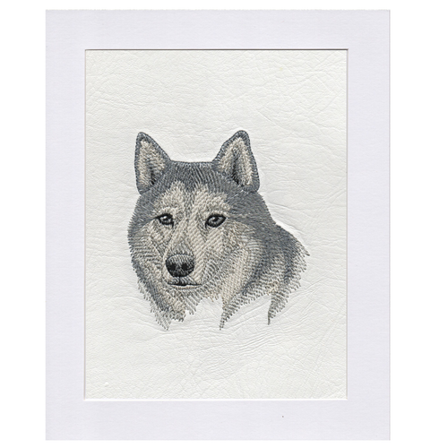 Machine Embroidery Original and Prints. Siberian Husky Sketch | eBay