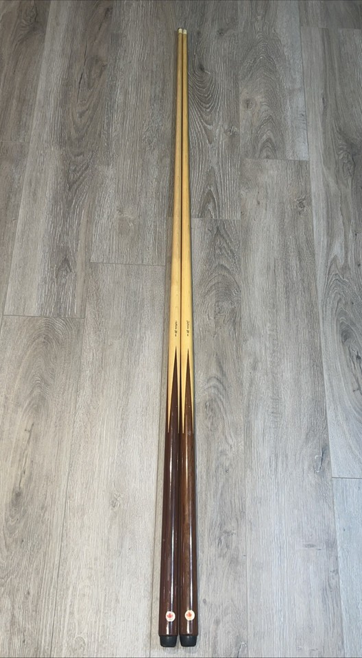 Lot Of 2 VINTAGE DUFFERIN POOL WOOD CUE RED MAPLE LEAF CANADA ...