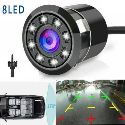 8 LED Car Rear View Backup Camera Reverse Night Vision Waterproof ...