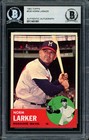 Norm Larker Autographed 1963 Topps High Number Card #536 Braves Beckett ...