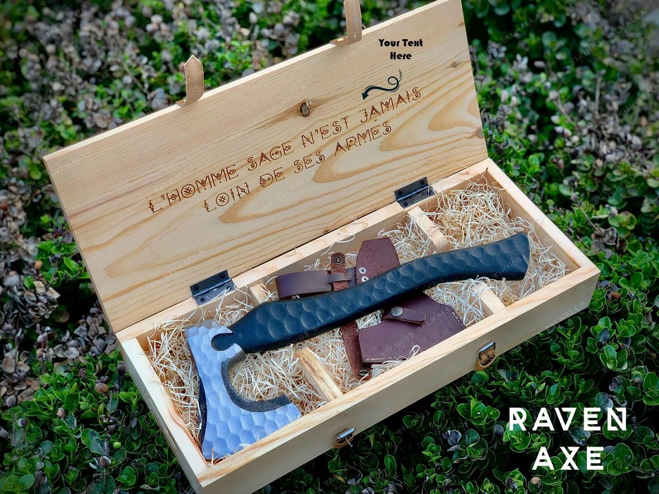 Custom Handmade Vikings Axe Personalized Wooden Gift Box Medieval ...