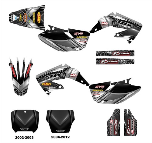 CR 125 250 graphic kit for Honda Dirt Bike 2002 - 2013 CR125R CR250R ...