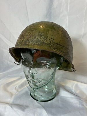 Vtg United States Military Helmet Helmet Olive Green Combat | eBay